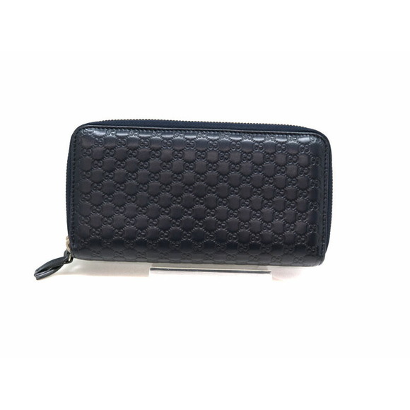 Gucci | Bags | Gucci Double Zipper Long Wallet Blue Navy Leather | Poshmark